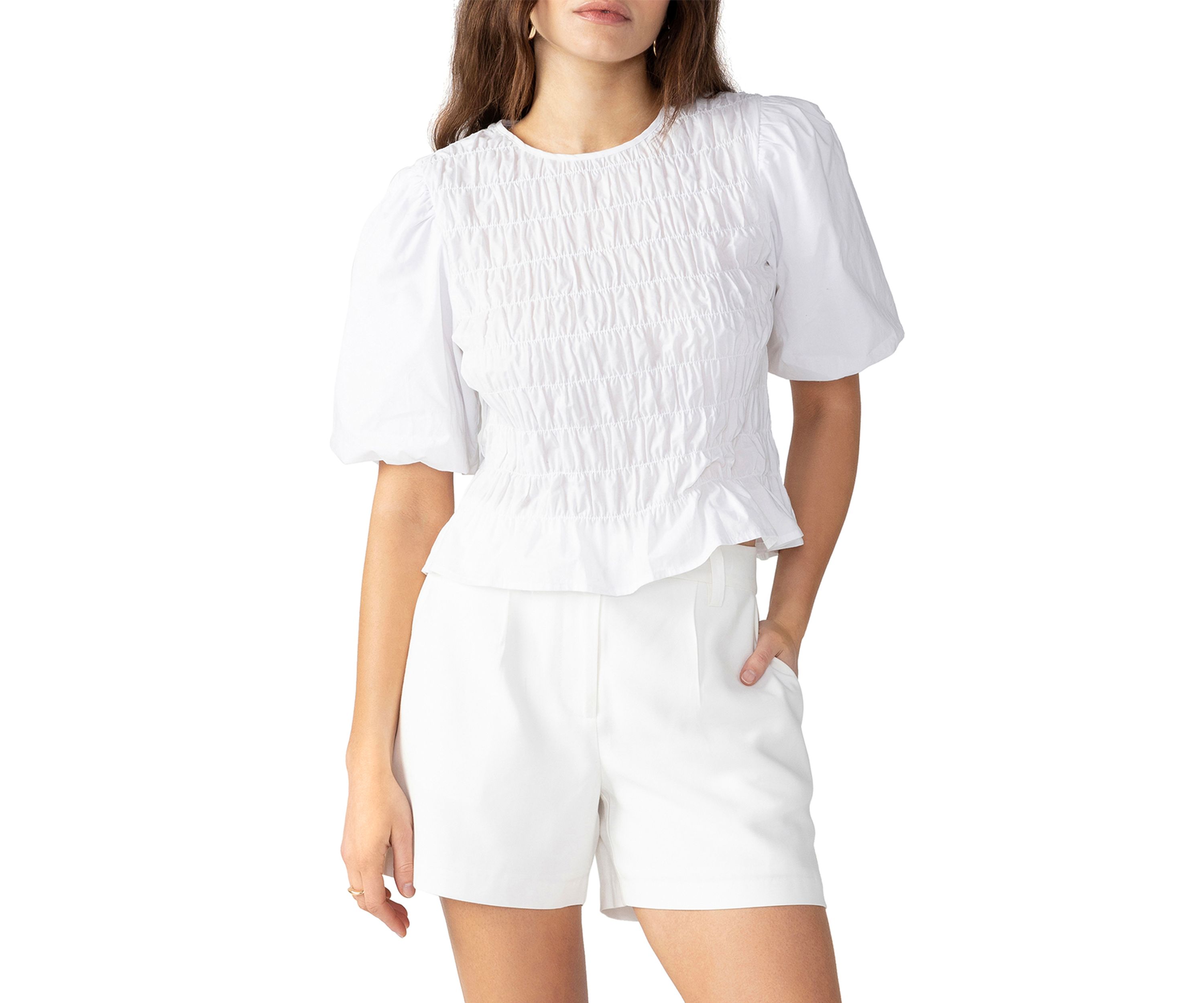 Sanctuary Women's Puff Sleeve Smocked Top | Belk
