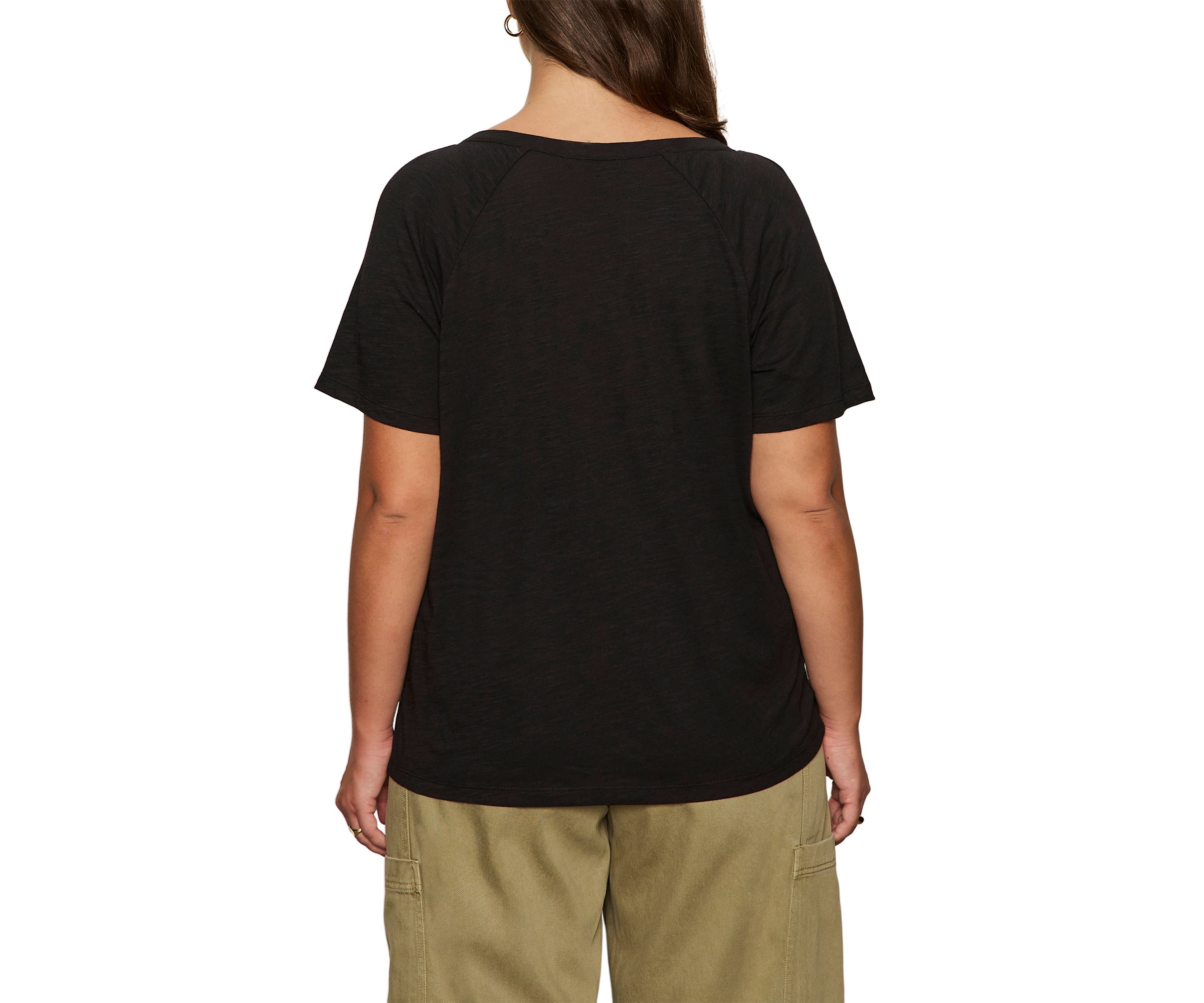 Sanctuary Plus Size Split Neck T-Shirt | Belk