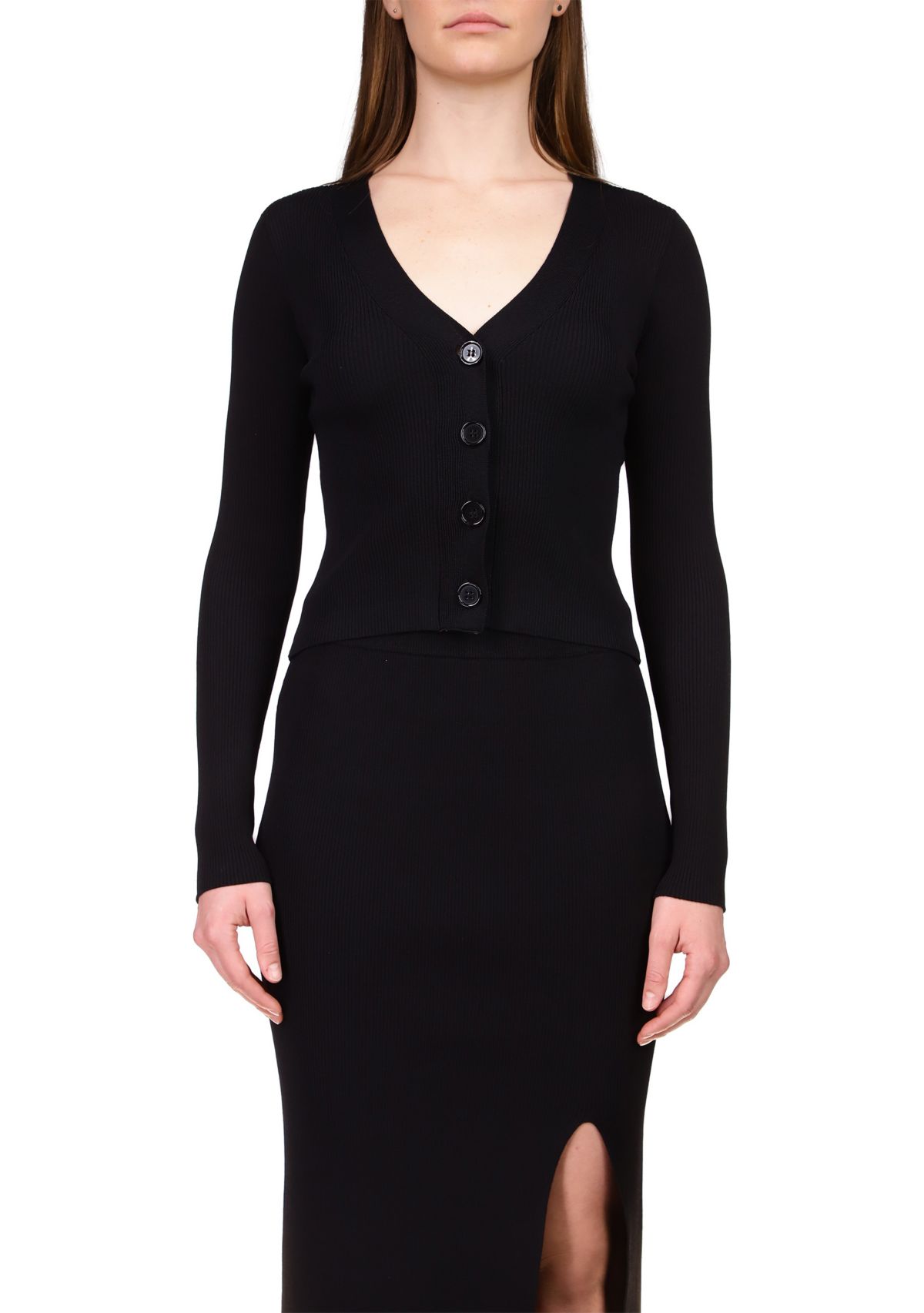 Sanctuary Women's Long Sleeve Button Front Sweater Dress | Belk