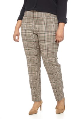 New Directions® Plus Size Millennium Plaid Pull On Pants | belk