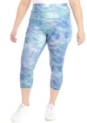 ZELOS Plus Size Printed Performance Capris | belk