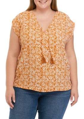 Wonderly Plus Size Airflow Tie Neck Tank Top | Belk