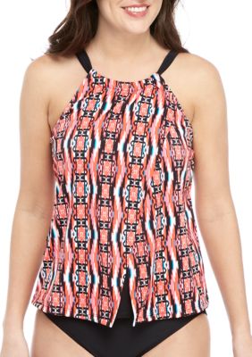 Beach Diva Aztec Wave Flyaway Swim Tankini | belk