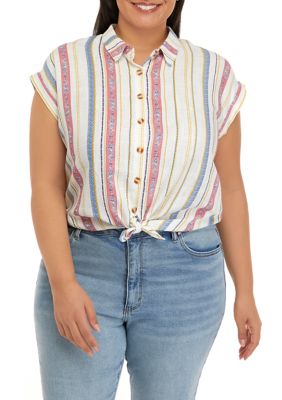 TRUE CRAFT Plus Size Short Sleeve Camp Shirt | belk