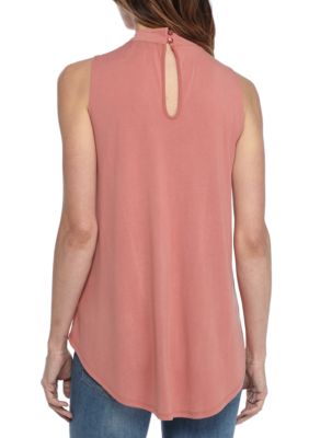 OLIVE + OAK Gigi Mock Neck Sleeveless Top | belk
