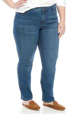 New Directions® Plus Size Staright Leg Jeans | belk