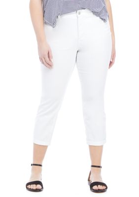 New Directions® Plus Size Roll Cuff Denim Altered Pants | belk
