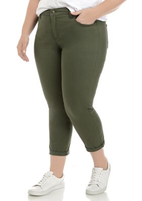 New Directions® Plus Size Roll Cuff Denim Altered Pants | belk
