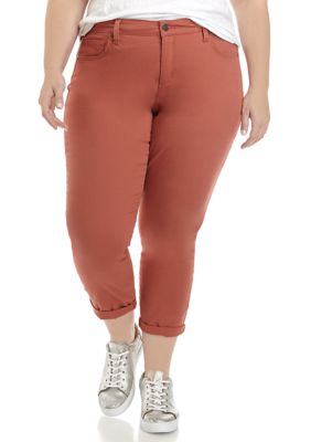 New Directions® Plus Size Roll Cuff Denim Altered Pants | belk