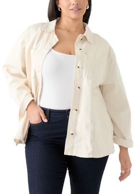 Wonderly Plus Size Denim Shacket | belk