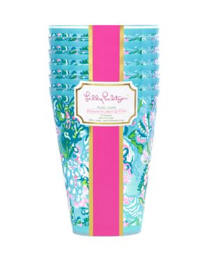 Lilly Pulitzer® Aqua La Vista Pool Cups | belk