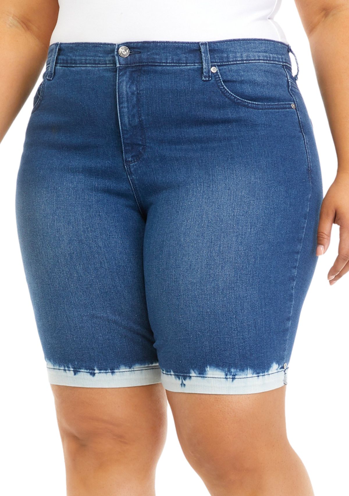 Gloria Vanderbilt Plus Size Amanda Bermuda Shorts | Belk