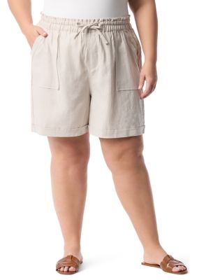 Gloria Vanderbilt Plus Size Linen Shorts | belk