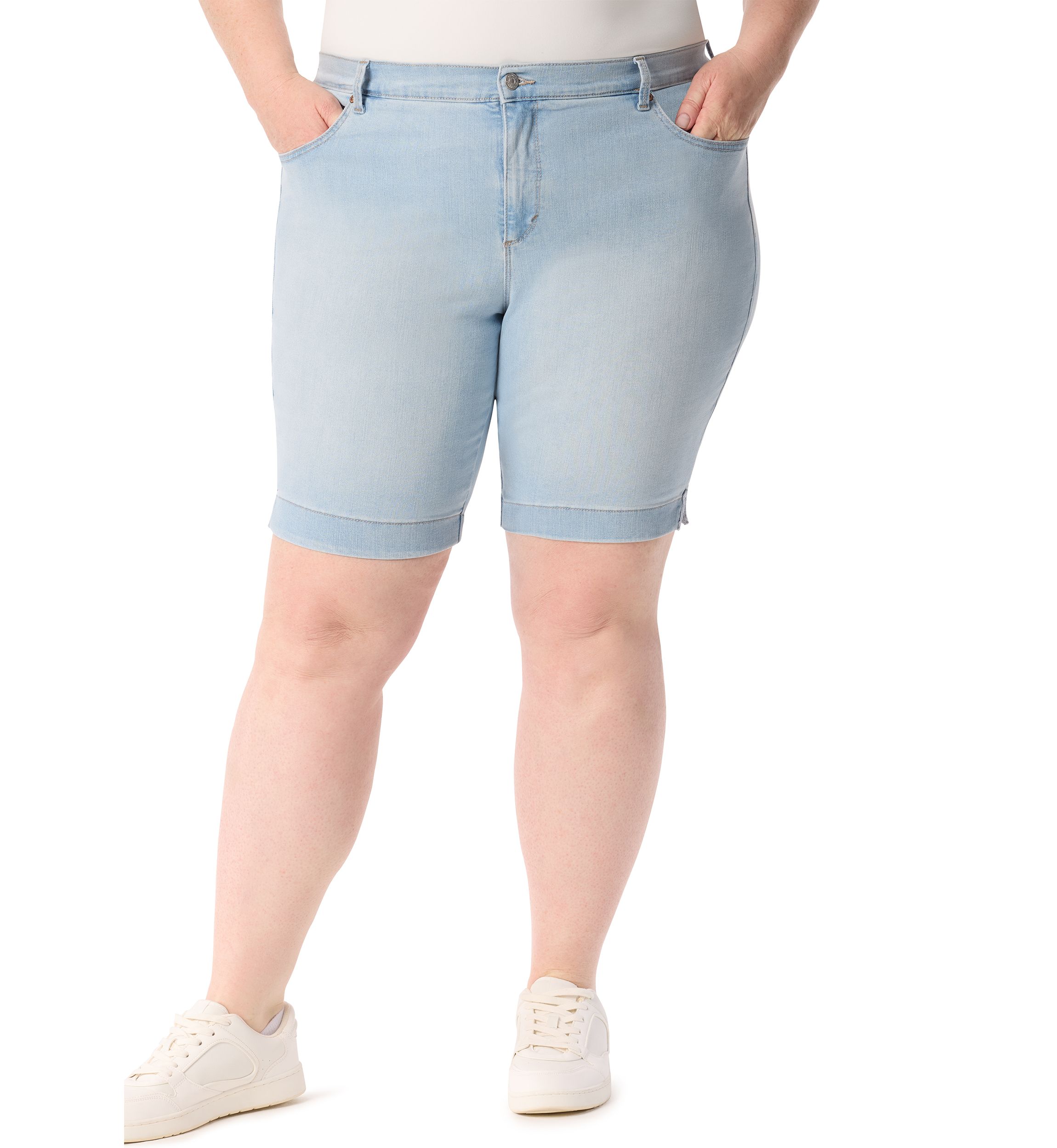 Gloria Vanderbilt Plus Size Amanda Bermuda Shorts | Belk