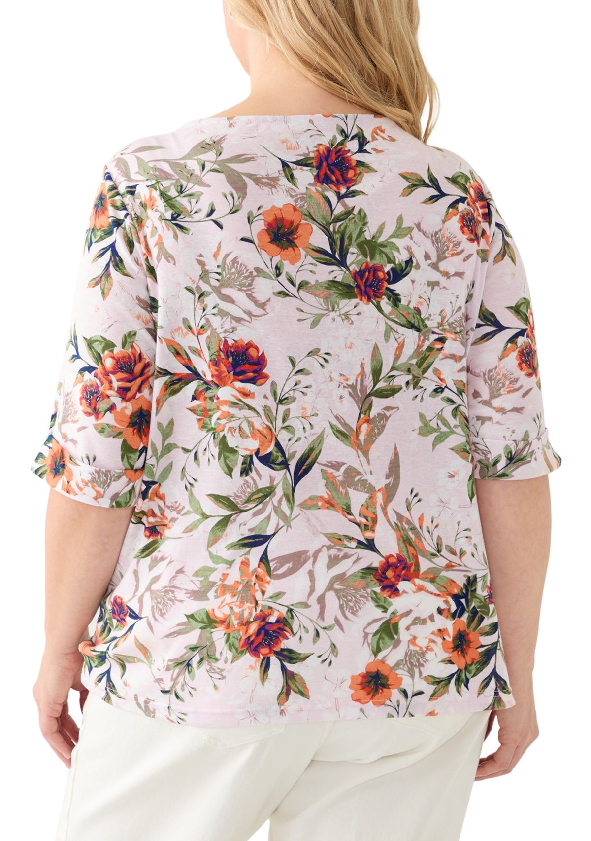Gloria Vanderbilt Plus Size Alanis Boat Neck Knit Top | Belk