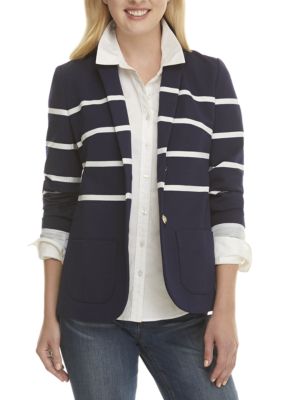 Crown & Ivy™ Long Sleeve Nautical Blazer | belk