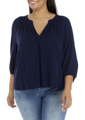 Crown And Ivy™ Womens 3 4 Sleeve Peasant Top Belk
