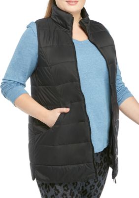 ZELOS Plus Size Long Puffer Vest | belk