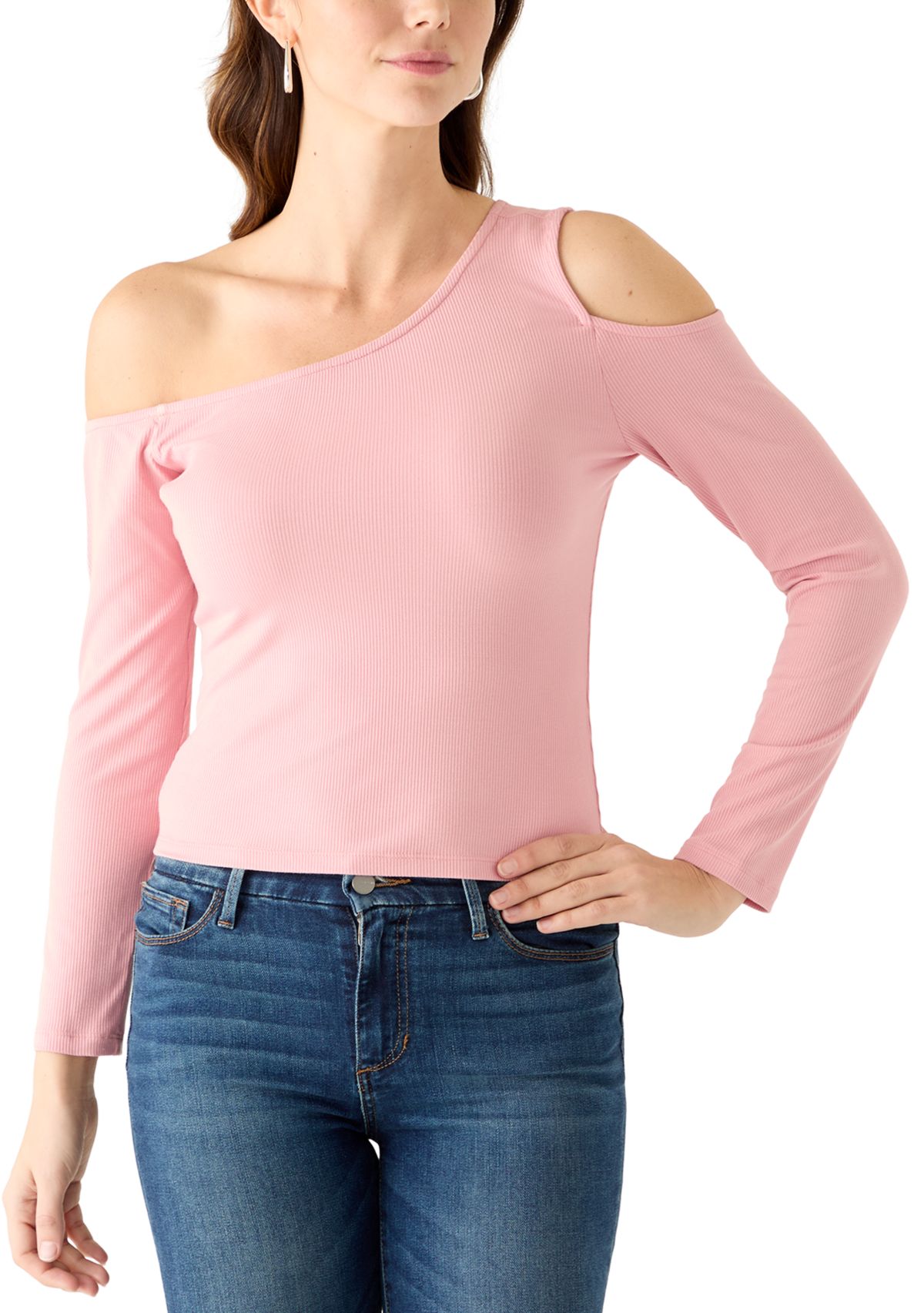 1.State Women's Long Sleeve Asymmetrical One-Shoulder Top | Belk