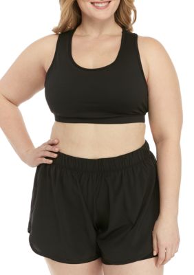 ZELOS Plus Size Racerback Sports Bra | belk