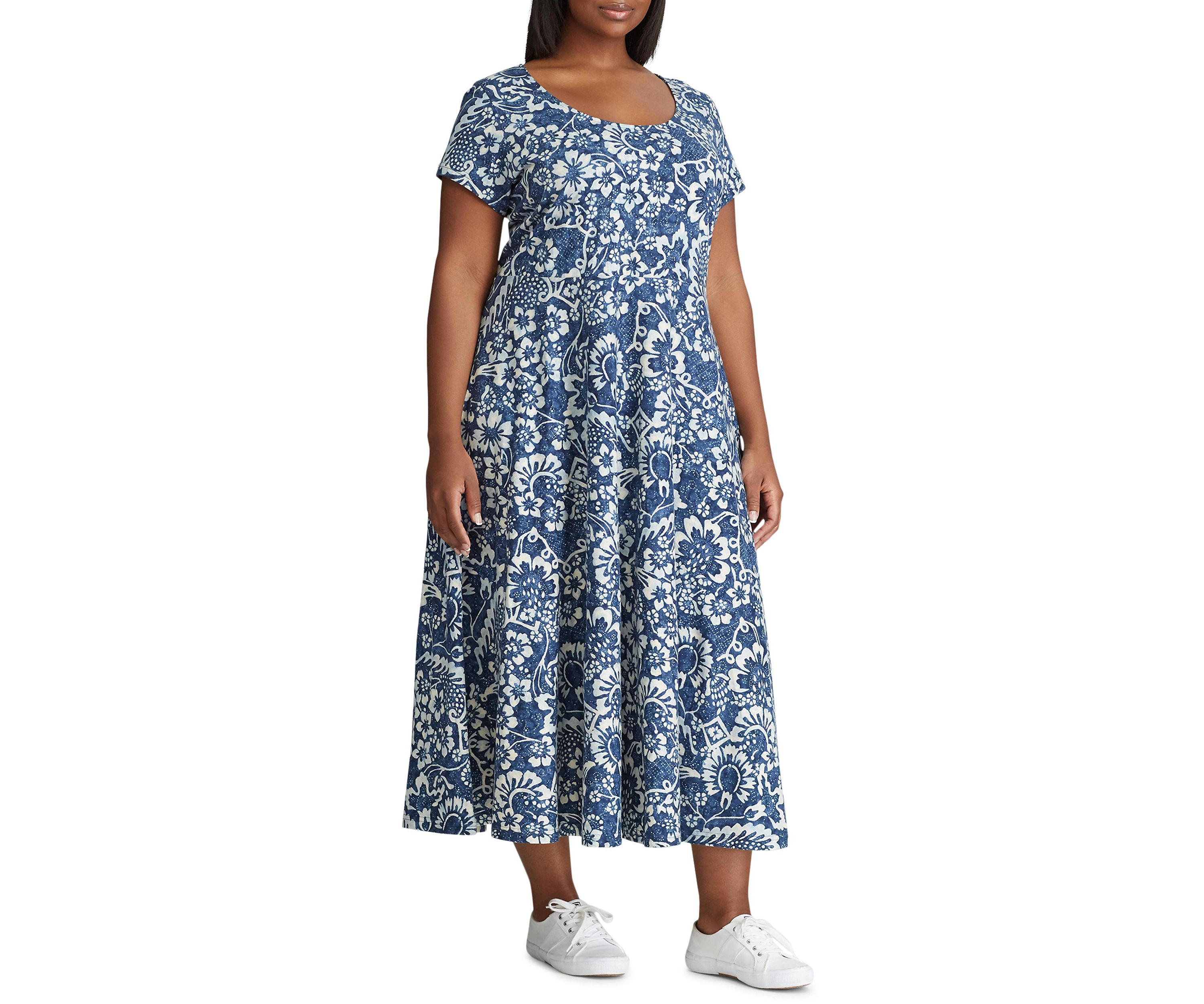 Chaps Plus Size Short Sleeve Dress | Belk