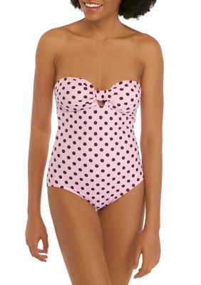 Kate Spade New York® Molded Bandeau One Piece Swimsuit Belk