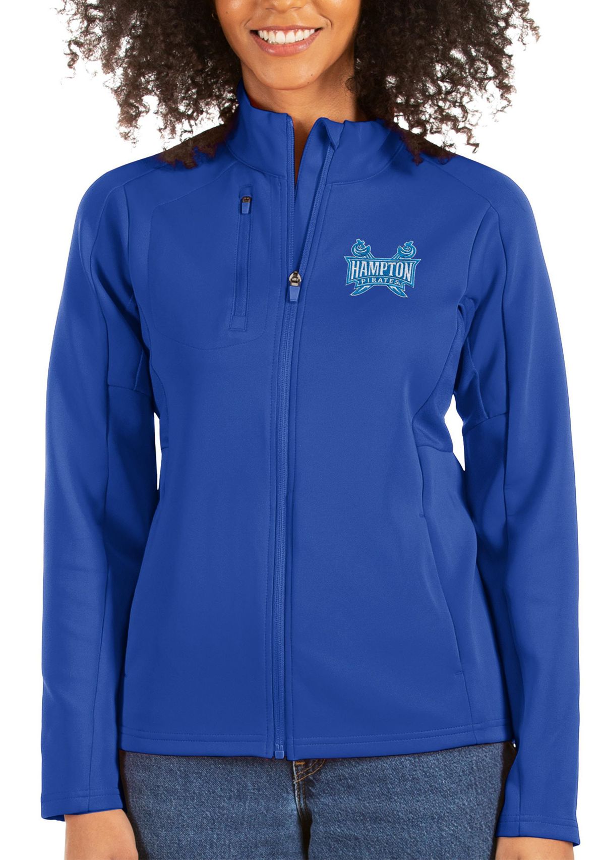 Antigua NCAA White/Silver Hampton Pirates Generation Full-Zip Jacket | Belk