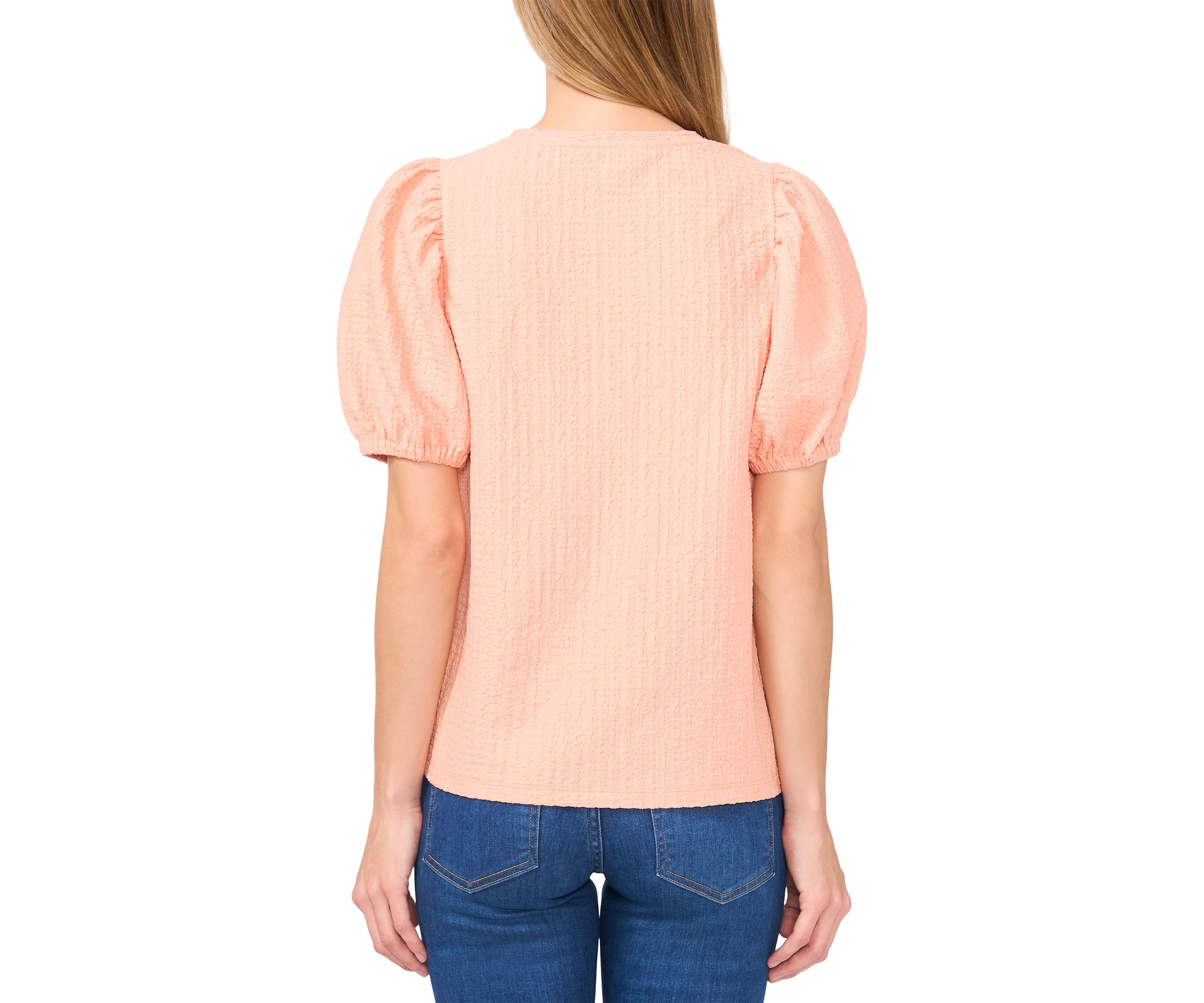 CeCe Women's Textured Short Sleeve Knit Top | Belk