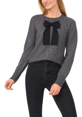 CeCe Women's Bow Appliqué Crew Neck Sweater | Belk