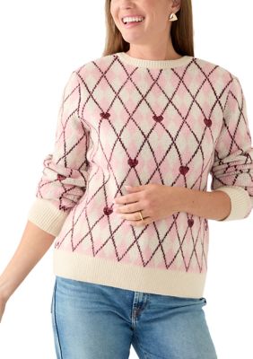 CeCe Women's Cursive Love Embroidered Sweater | Belk
