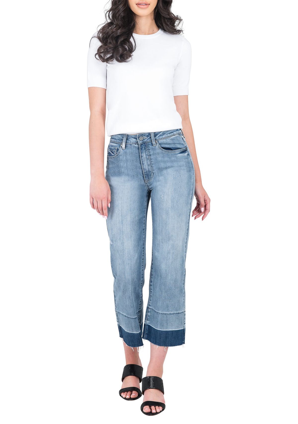 Standards and Practices Frayed Cropped Jeans - Undone Raw Hem | Belk