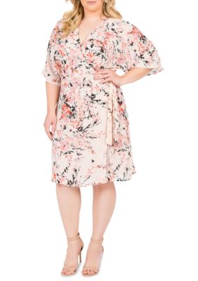 THE LIMITED Plus Size Ruffle Wrap Dress | belk