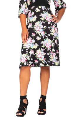 Poetic Justice Women's Spring Floral Print Bell Sleeves V Neck Casual ...