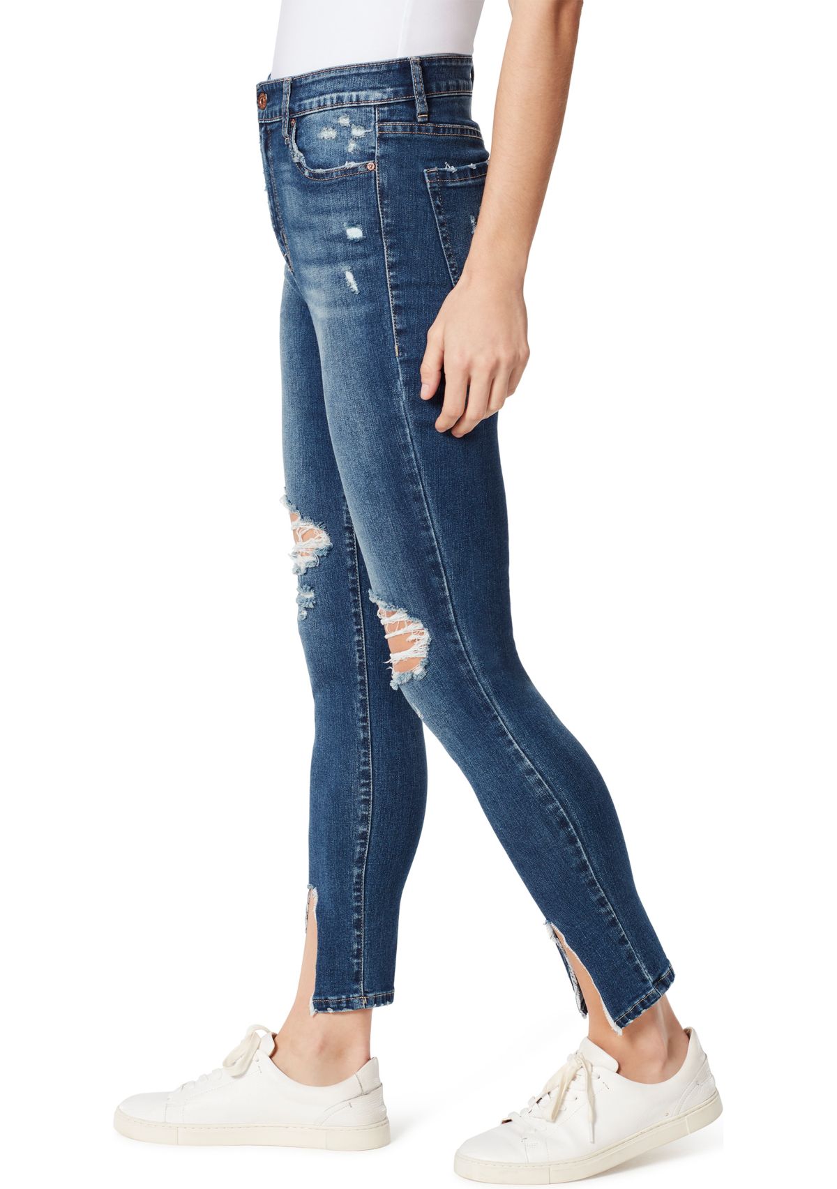 Frayed Women's High Rise Ankle Skinny Jeans | Belk