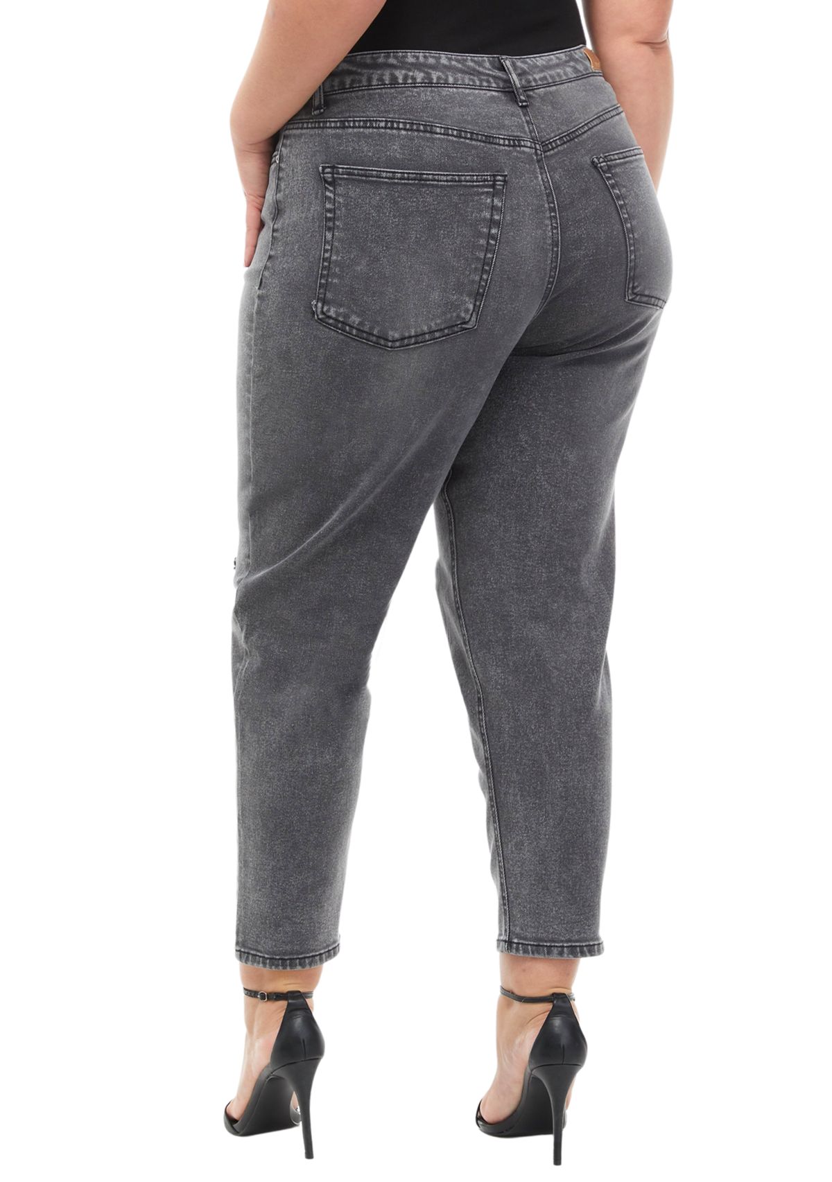 TRUE CRAFT Plus Size Super High Rise Relaxed Mom Jeans | Belk
