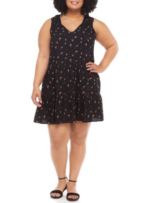 TRUE CRAFT Plus Size Sleeveless Tiered Dress | belk