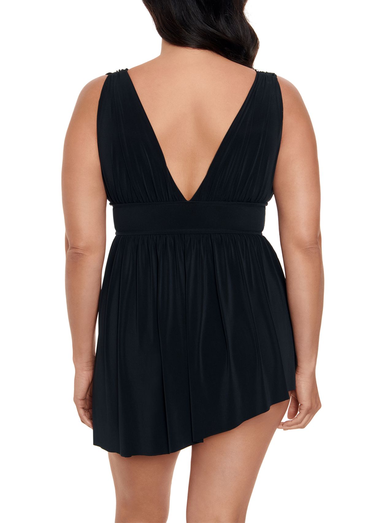 Longitude Black Tie Goddess Swim Dress | Belk
