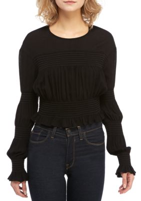 Wayf Tyler Long Sleeve Smocked Top | belk