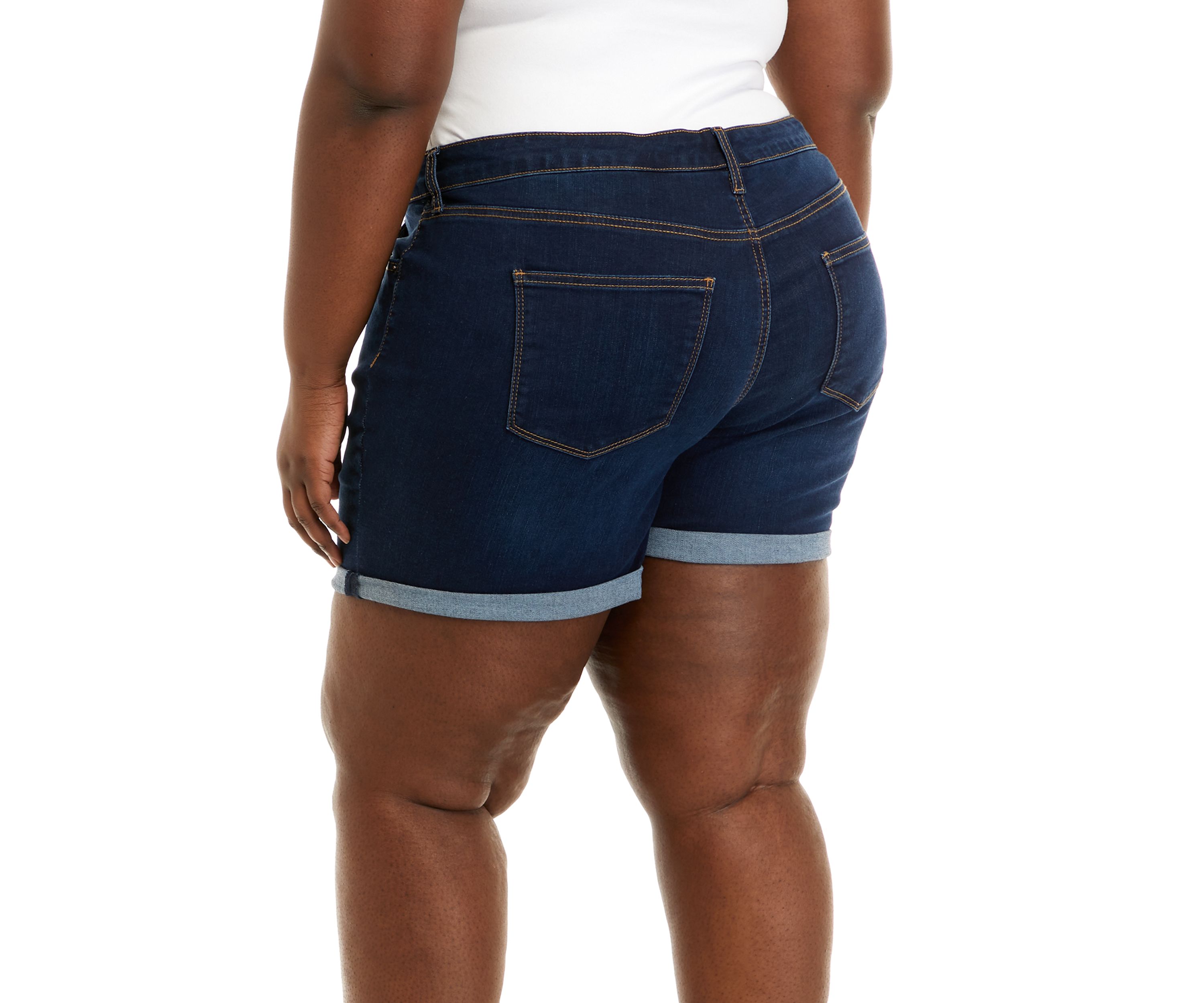 Crown & Ivy™ Plus Size 5" Rolled Denim Shorts | Belk