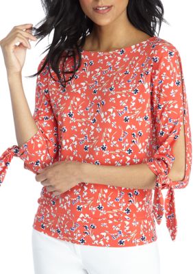 THE LIMITED Printed Banded Bottom Top | belk