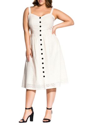 City Chic Plus Size Crochet Love Dress | belk