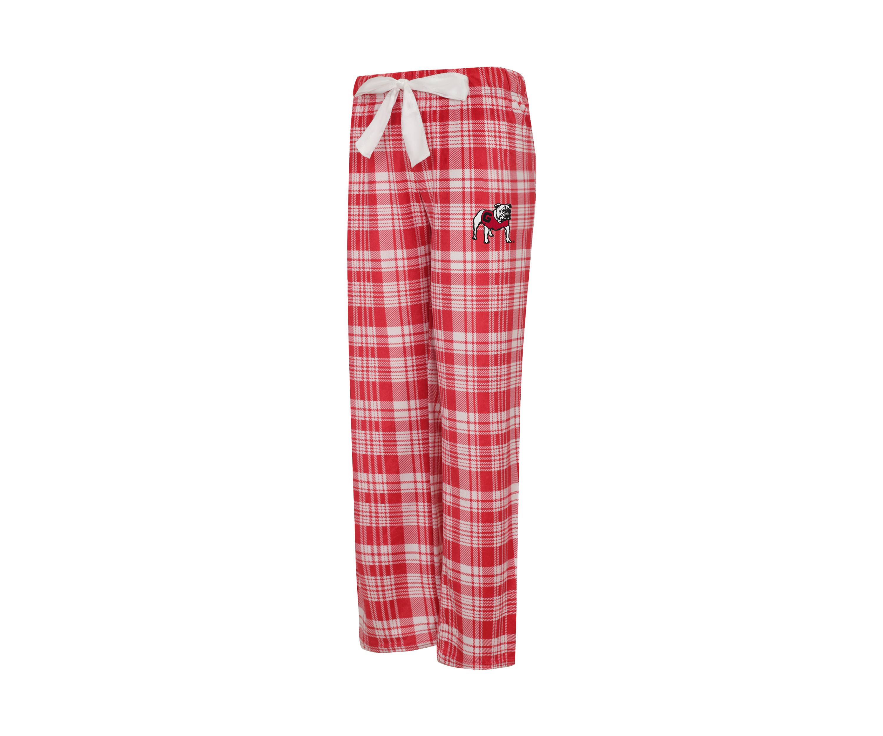 Concepts Sport NCAA Georgia Bulldogs Lapse Plaid Silky Fleece Pants | Belk