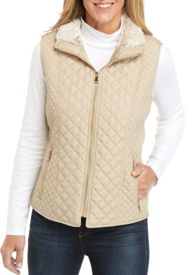 New Directions® Vest with Faux Fur Collar | belk
