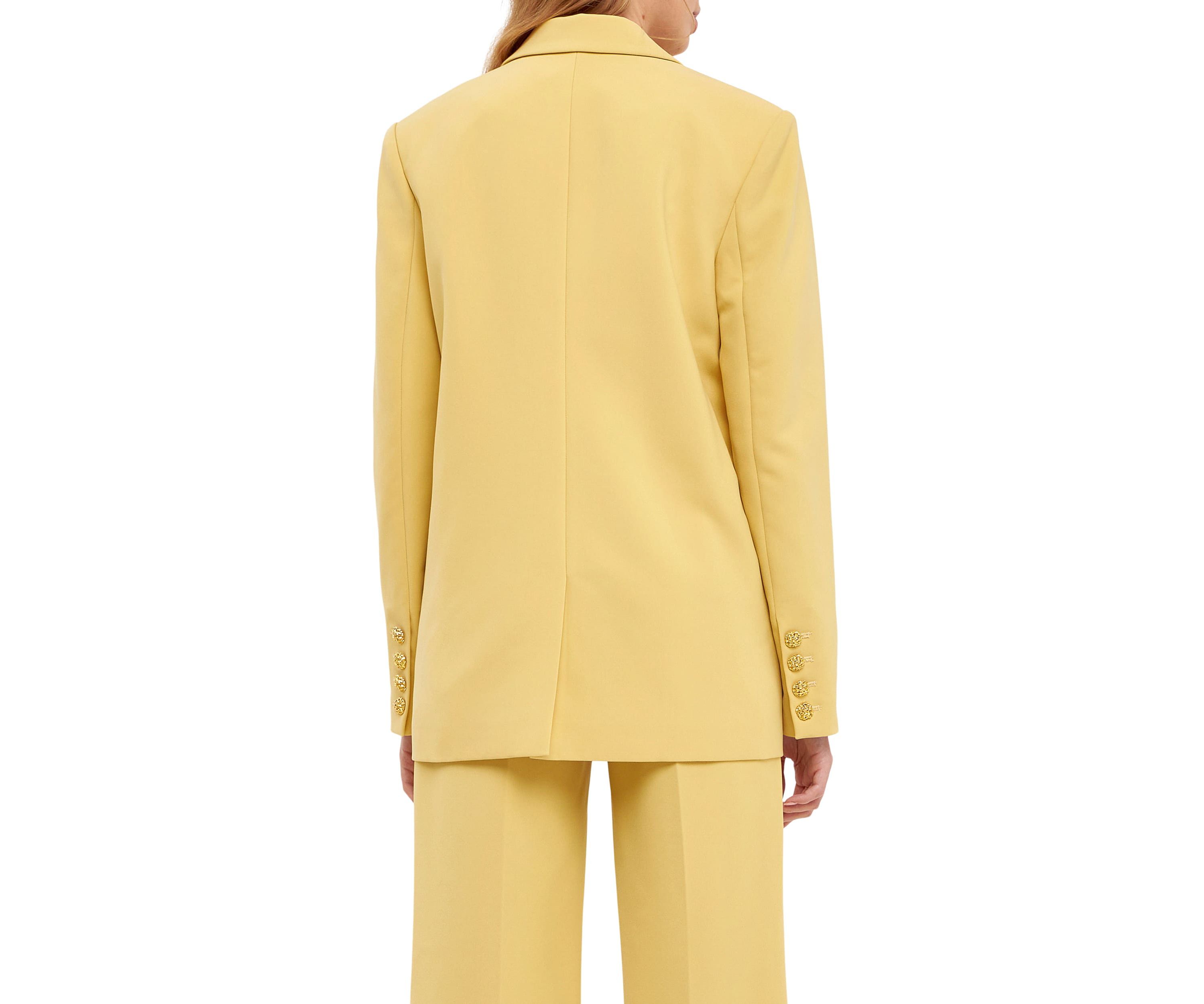 ENGLISH FACTORY Gold Buttoned Structured Blazer | Belk