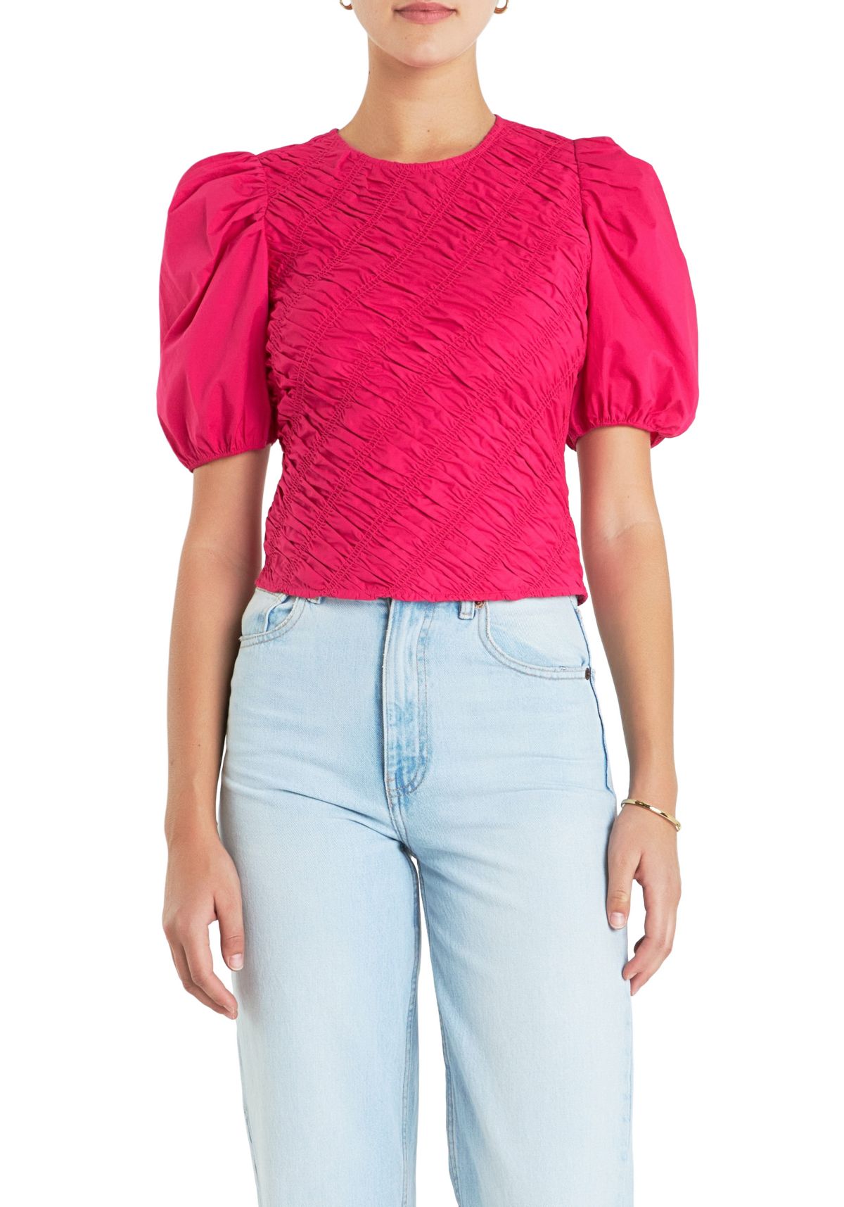 ENGLISH FACTORY Asymmetrical Smocked Top | Belk
