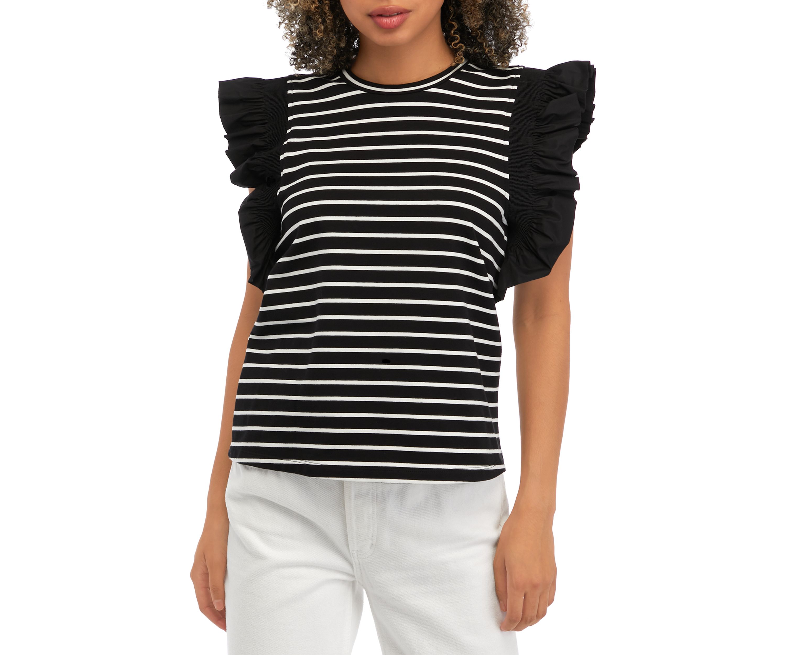 ENGLISH FACTORY Women's Shirred Sleeve Knit Top | Belk