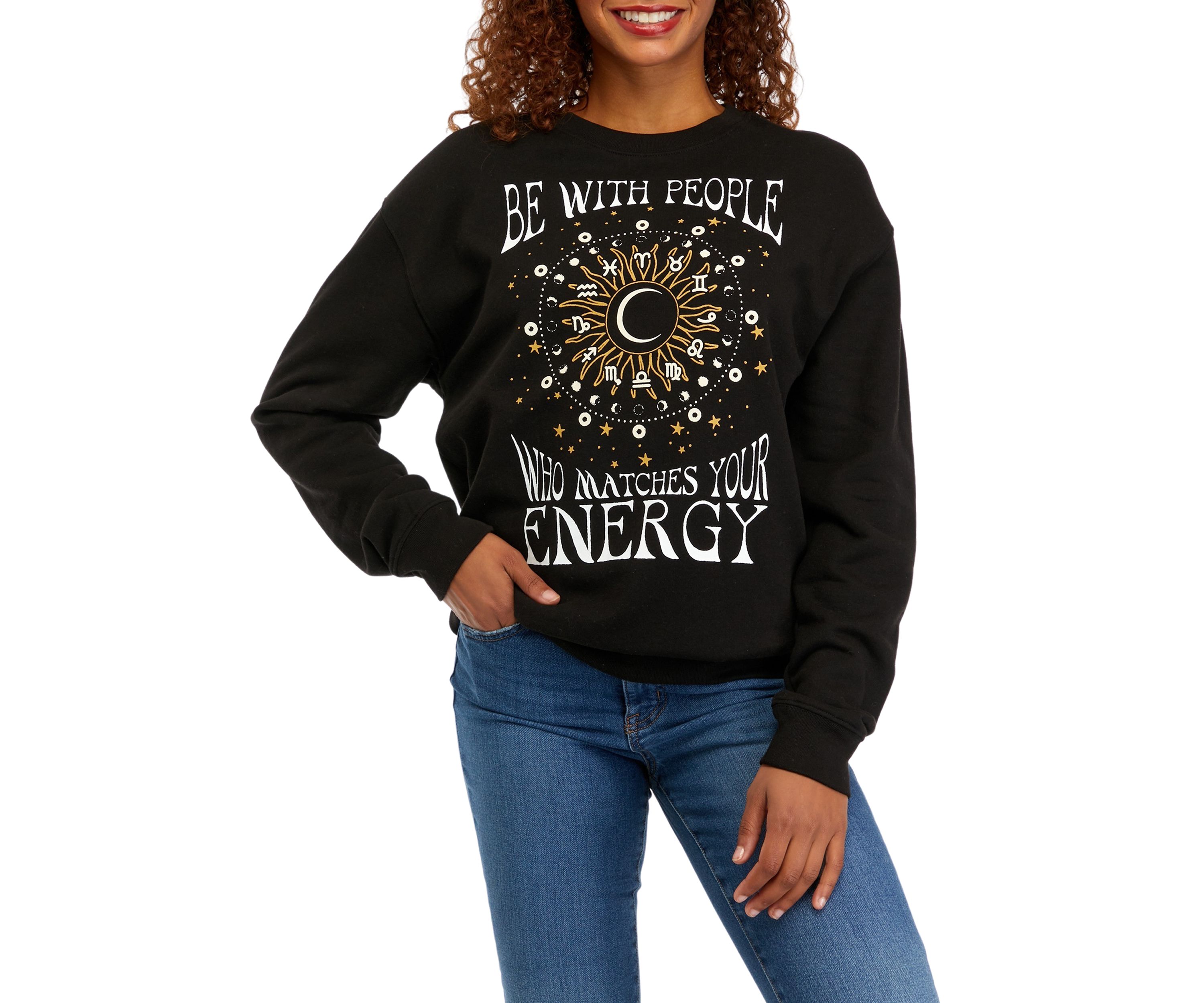 Cold Crush Juniors' Match Your Energy Graphic Sweater | Belk