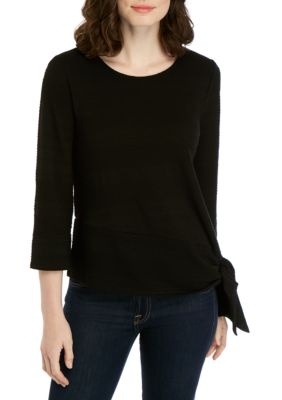 Cupio Asymmetric Tie Hem Top | belk