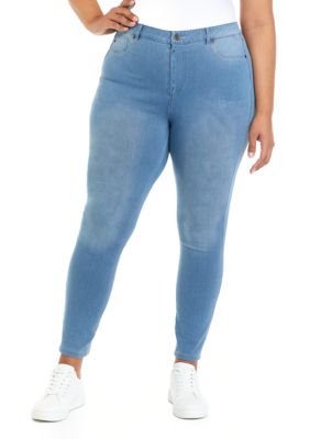 Cupio Plus Size Pull On Light Denim Jeans | belk