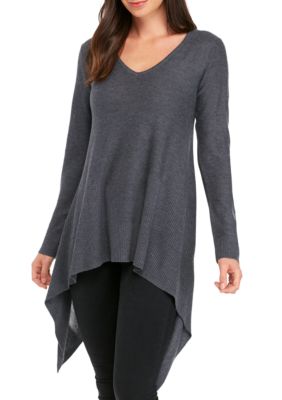 Cupio Long Sleeve Exaggerated High Low Sweater | belk